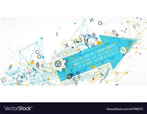Abstract Technology Concept Circuit Board Color Vector Image