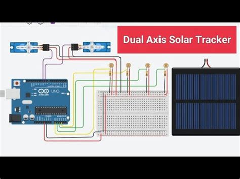 Dual Axis Solar Tracker Arduino Tinkercad Tin