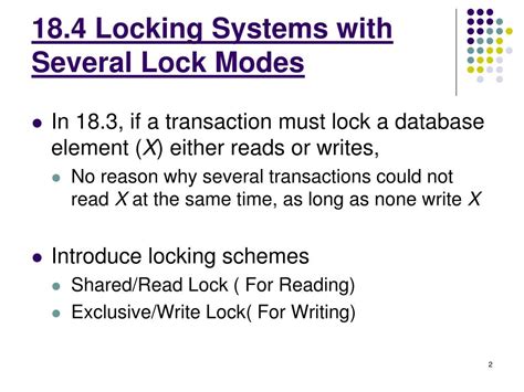 Ppt Concurrency Control 18 4 Locking Systems With Several Lock Modes Powerpoint Presentation