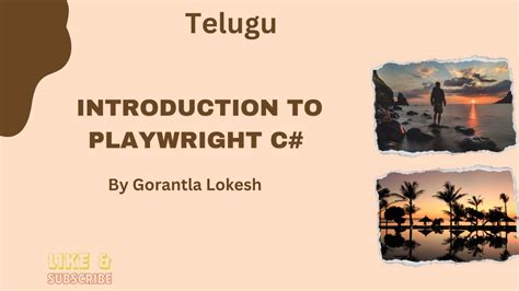 Part 1 Introduction To Playwright C Telugu Playwright Csharp Youtube