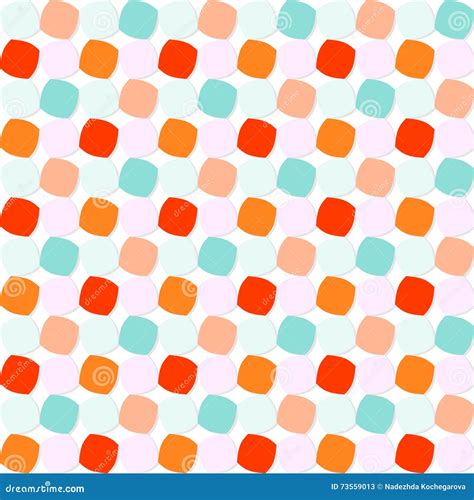 Colorful Rounded Squares Pattern Stock Vector Illustration Of Curved