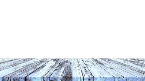 빈 흰색 배경이 있는 디스플레이 또는 몽타주 제품용 목재 테이블 프리미엄 Psd 파일