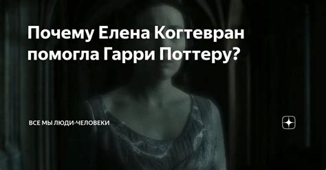 Почему Елена Когтевран помогла Гарри Поттеру Ненавязчиво о разном Дзен