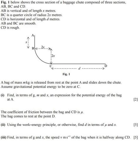 Help With The Work Energy Principle