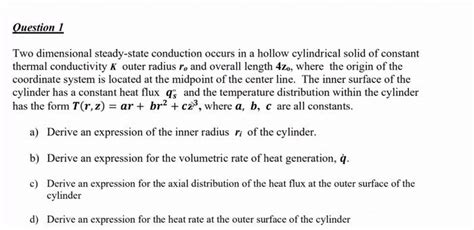 Solved Question 1 Two Dimensional Steady State Conduction
