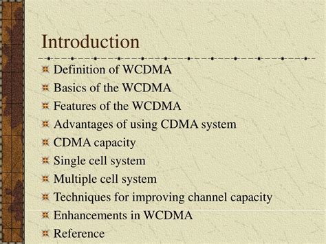 Ppt Wideband Code Division Multiple Access And The Capacity In Code