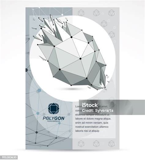 통신 기술 사업 협동조합 고객 우대 템플릿입니다 그래픽 벡터 일러스트입니다 추상적인 3d 다각형 회색조 와이어 프레임 부서진된 개체 기하학적 낮은 폴 리 디자인 요소입니다