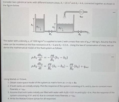 Solved Consider Two Cylindrical Tanks With Different Bottom
