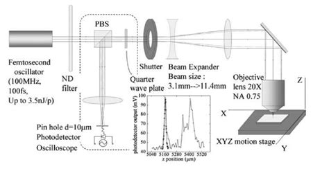 2 The Experimental Setup For Two Photon Polymerization To Create Download Scientific Diagram