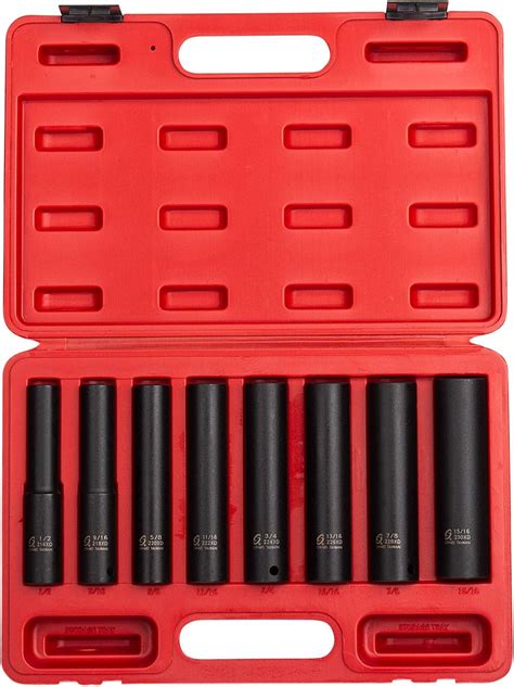 1 2 Inch Drive Extended Length Impact Socket Set 6 Piece Extra Deep Impact Socket Set Hex