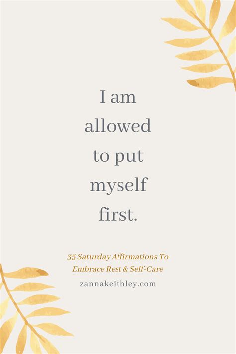35 Saturday Affirmations To Embrace Rest Self Care Artofit