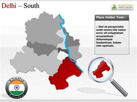 Delhi Map PowerPoint Templates PPTX Computer Software And Applications Computing