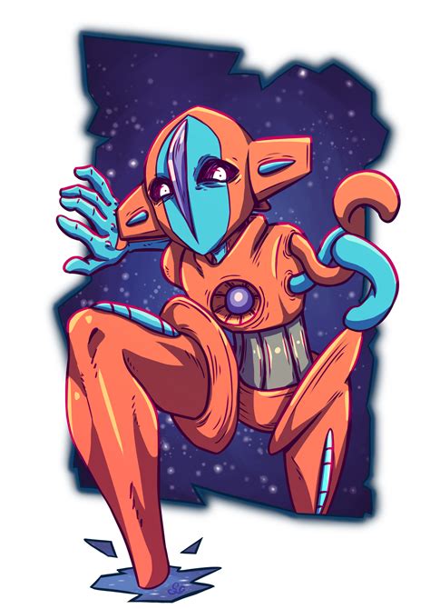 Stevobread Deoxys Deoxys Normal Nintendo Pokemon Highres Arm Support Expressionless