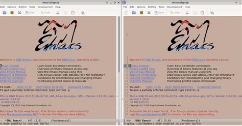 line number display in gnu emacs