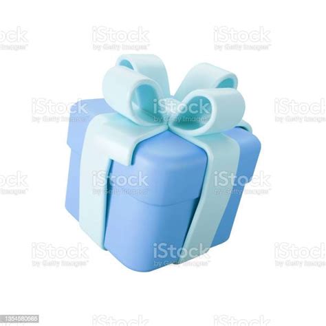 흰색 배경에 분리 된 파스텔 리본 리본 리본이있는 3d 파란색 선물 상자 현대 휴일 서프라이즈 박스를 비행 3d 렌더링 선물 생일 또는 웨딩 배너에 대한 사실적인 벡터
