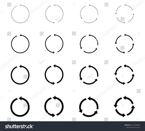 16 Arrow Pictogram Refresh Reload Rotation Stock Vector Royalty Free 1218494902 Shutterstock