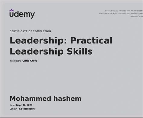 Mohammed Hashem On Linkedin Successfully Completed Practical Leadership Skills Training Course