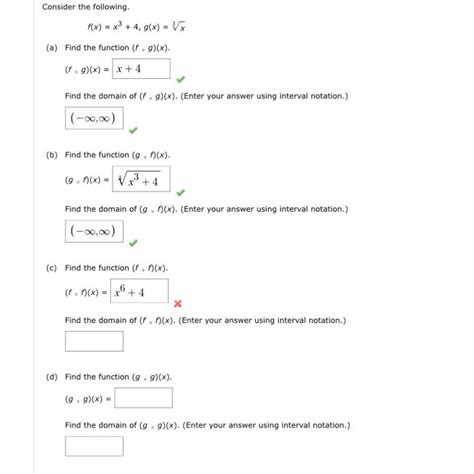 Solved Consider The Following F X X3 4 G X X3 A ﻿find The