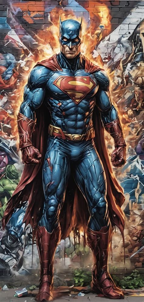 Amalgam Superhero Graffiti Image Created By Viper66789 Tensorart