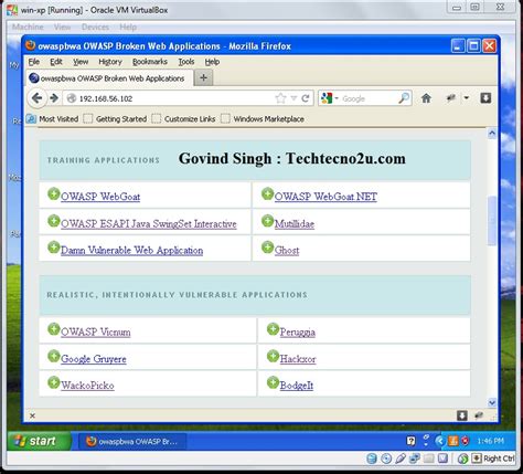 Techtecno2u Lab For Web Application Pen Testing OWASP BWA