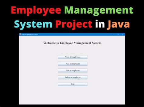 Java Project On Employee Management System Fercall