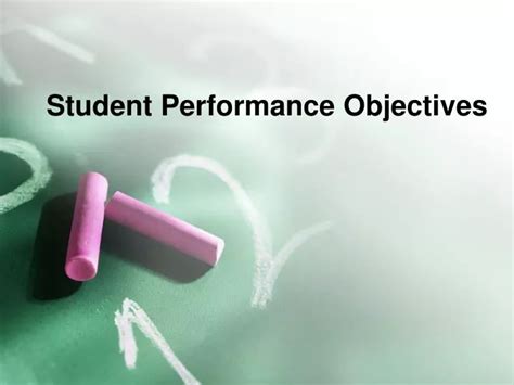 Ppt Student Performance Objectives Powerpoint Presentation Free