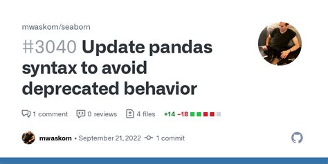 Update Pandas Syntax To Avoid Deprecated Behavior By Mwaskom · Pull