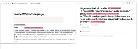 Logs A Readable Database View Rnotion