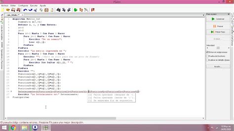 Como Hacer Una Matriz 3x3 Que Halle La Determinante Con Pseint YouTube