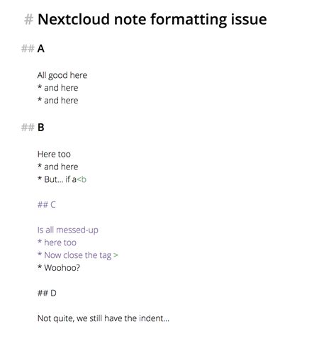 formatting issue when