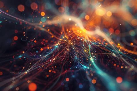 Premium Photo Data Visualization Through Abstract Neural Network Generative Ai