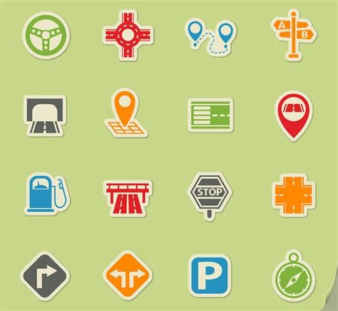 Premium Vector Road Icon Set