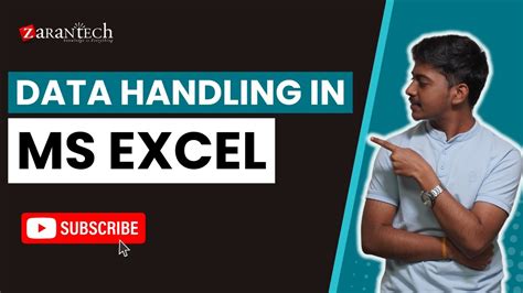Data Handling In Microsoft Excel Zarantech Youtube