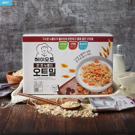 두보식품 헤이오트 한끼 누룽지 오트밀 50gx15개입 구운 아침 식사 대용식 끼니 대용 건강식 원산지캐나다산두보식품 위시버킷
