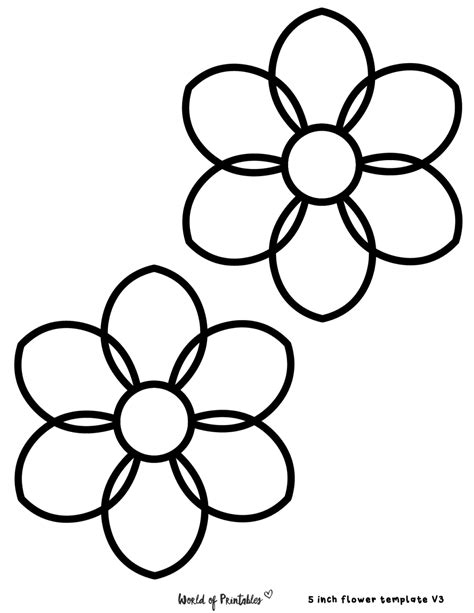 60 Free Flower Templates World Of Printables
