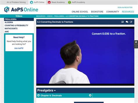 art of problem solving converting decimals to fractions instructional