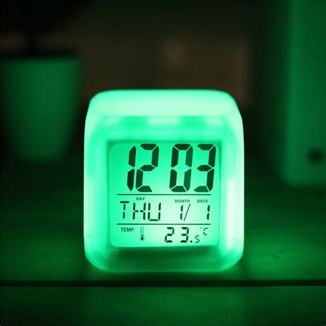 Colors Changing LED Alarm Clock Digital Desk Gad Grandado