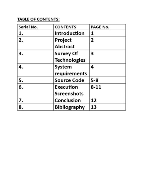 Project 2 3 Survey Of Technologies 3 4 System Requirements 4 5