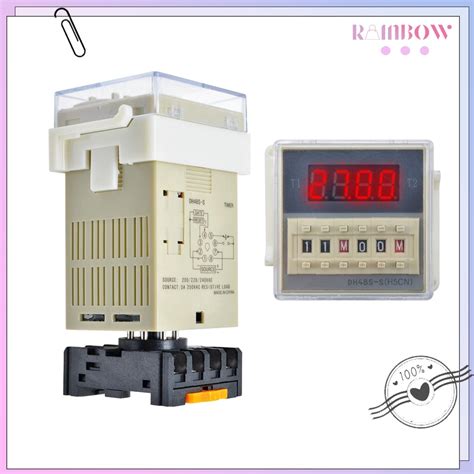 AC220V DH48S Digital LED Timer Relay With Base Programmable Timer Relay Switch Shopee Philippines