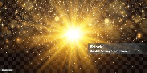 Radiant Light Effect With Magical Dust Particles Brilliant Sun With A