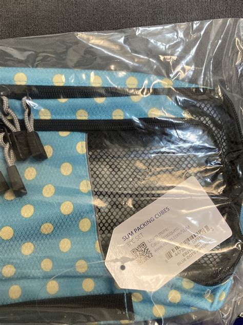 Ebags Slim Packing Cubes Set 3 Blue Dots Ltd Ed Travel Organization Aids