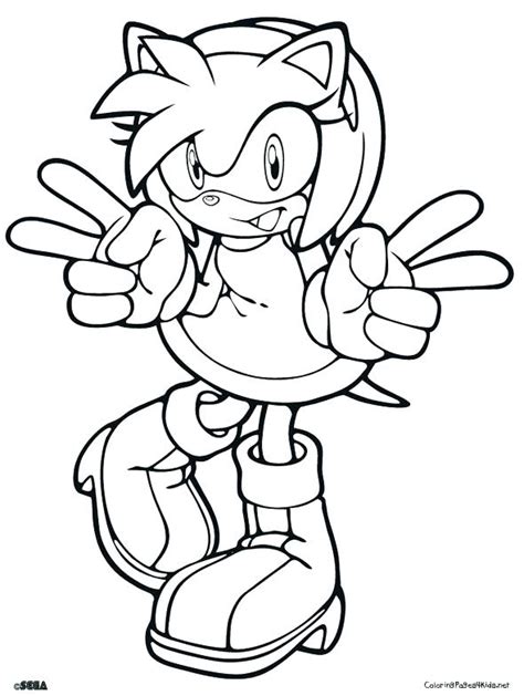 Sonic And Amy Coloring Pages At Free Printable