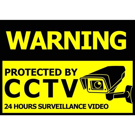 Laminated Signages Warning Cctv Protected Signage A4 High Quality