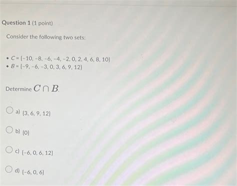 Solved Question 1 1 ﻿pointconsider The Following Two