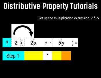 Distributive Property Tutorials Guided Distributive Property Practice