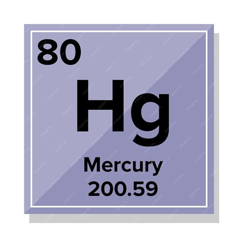 Premium Vector Mercury Element The Concept Of Chemistry Periodic Table Of Element