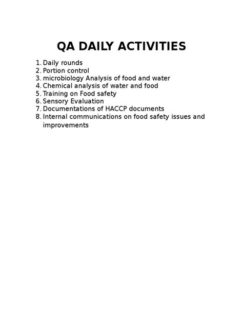 Qa Work Schedule Pdf