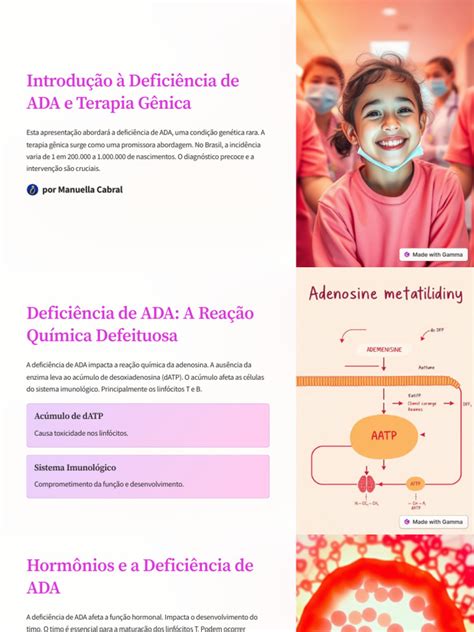 Introducao A Deficiencia De Ada E Terapia Genica Pdf Terapia