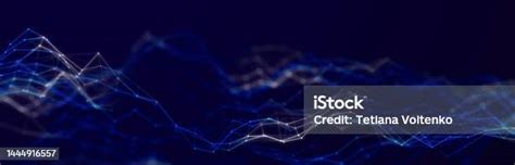 연결된 점과 선이 있는 추상적 그림입니다 디지털 네트워크 배경 과학 기술의 개념 3d 0명에 대한 스톡 사진 및 기타 이미지 Istock