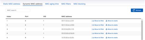 Mac Address Table Sophos Switch Documentation